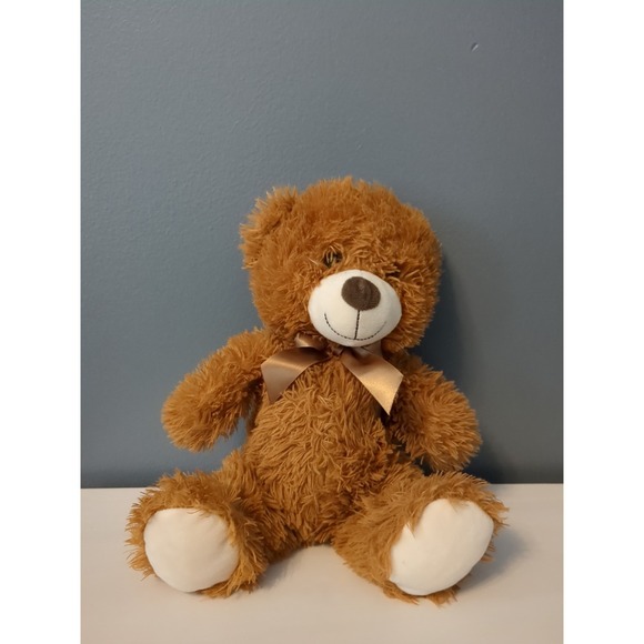 Kellytoy | Toys | Kellytoy Brown Teddy Bear Soft Plush Ribbon Stuffed ...